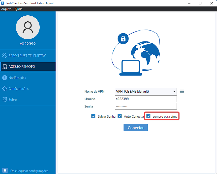 Problemas comuns da VPN - TCEES | Portal de Ajuda